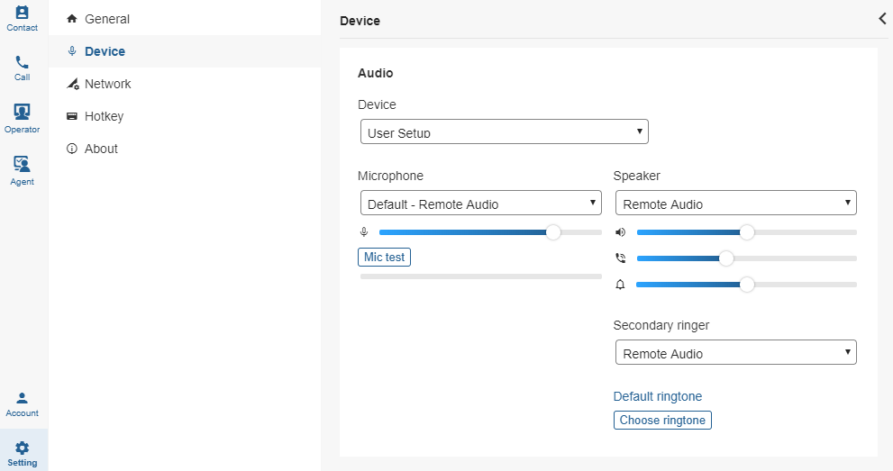 Configuring FortiFone softclient settings | FortiFone 1.0.0