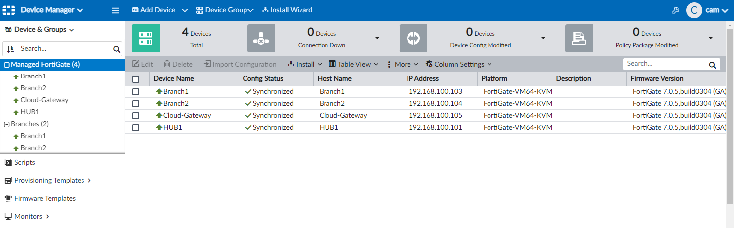 Recommendations | FortiManager 7.2.0