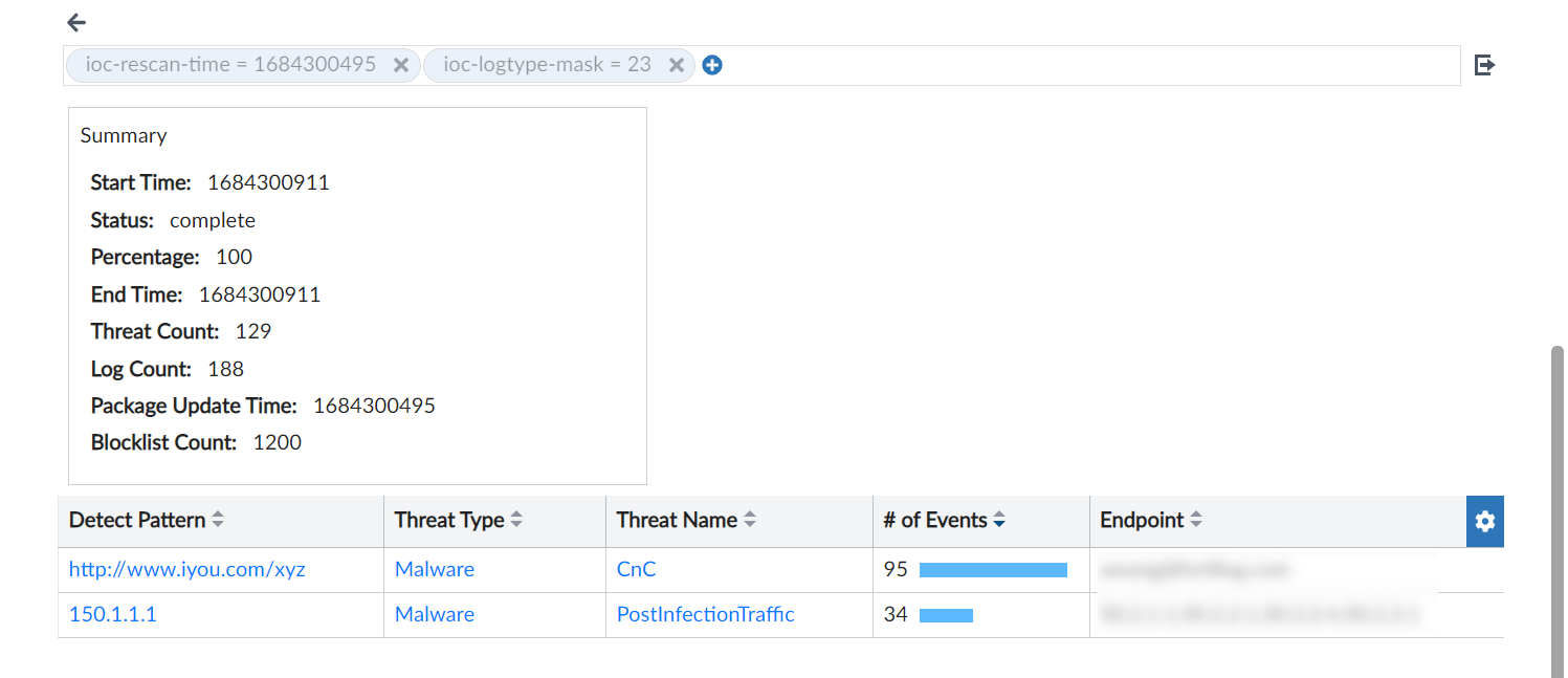 Managing an IOC rescan policy | FortiAnalyzer 7.4.7 | Fortinet Document ...