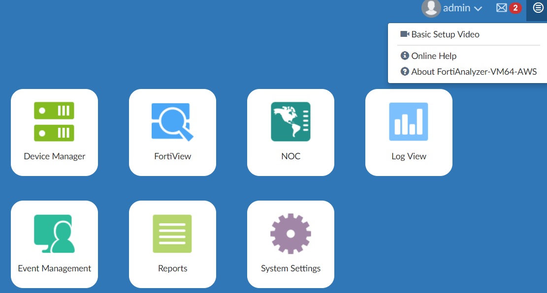 Configuring your FortiAnalyzer-VM | FortiAnalyzer Public Cloud 6.2.0