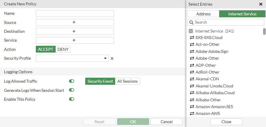 Internet service database objects | FortiGate CNF 23.2.1