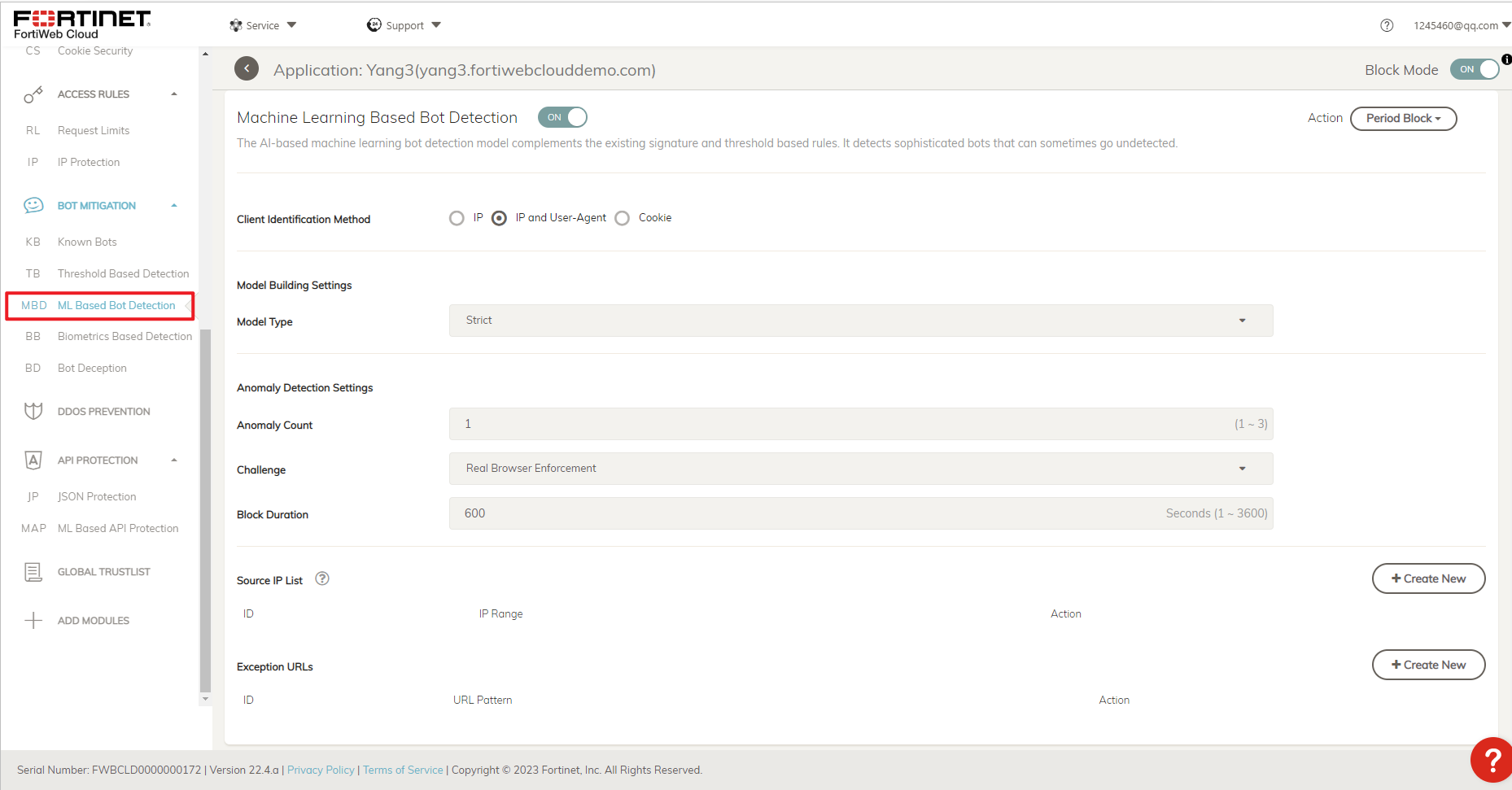 How to block the ongoing DDoS attack | FortiWeb Cloud 24.3.0 | Fortinet ...