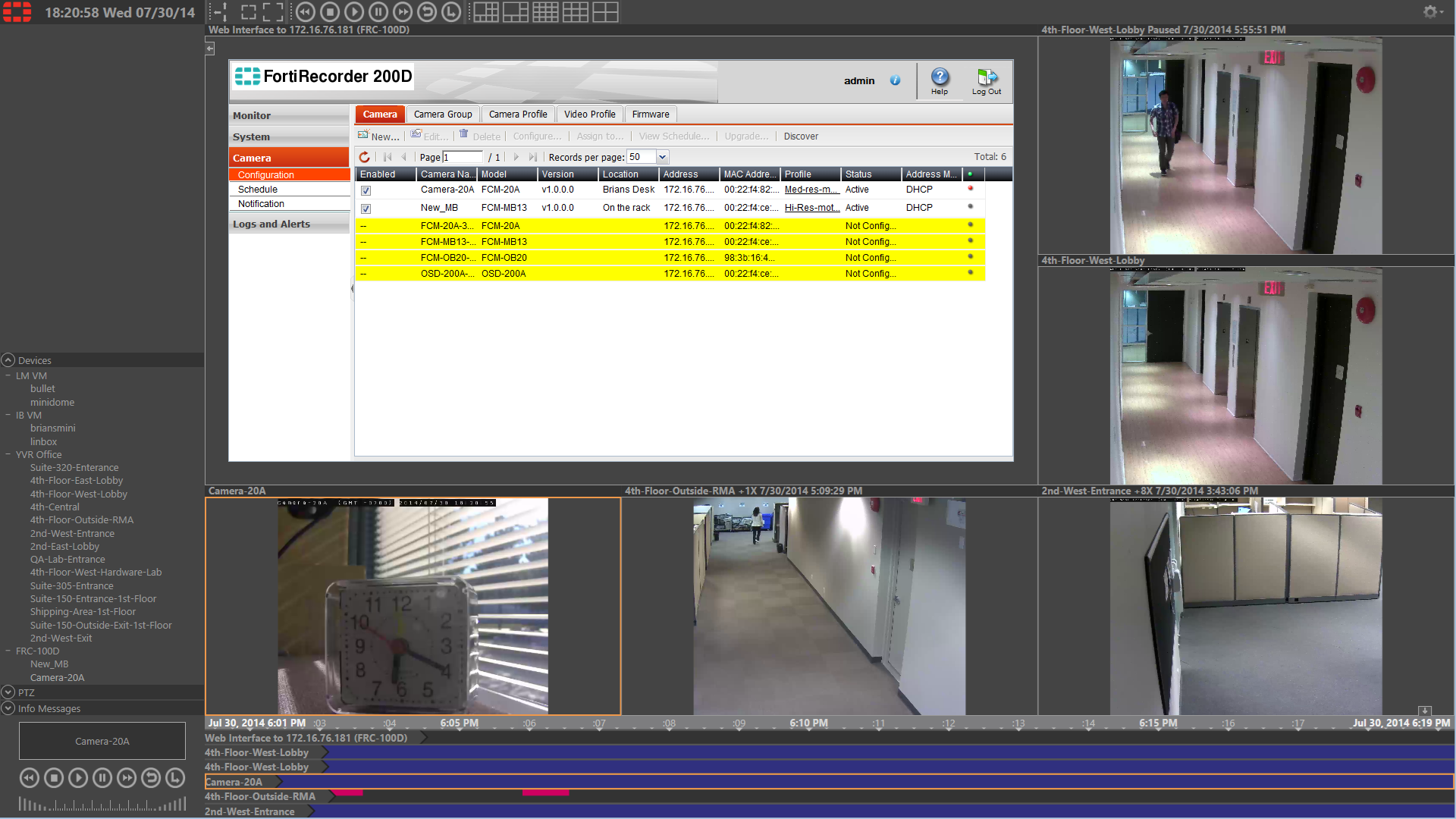 View pane area | FortiCentral 7.0.0