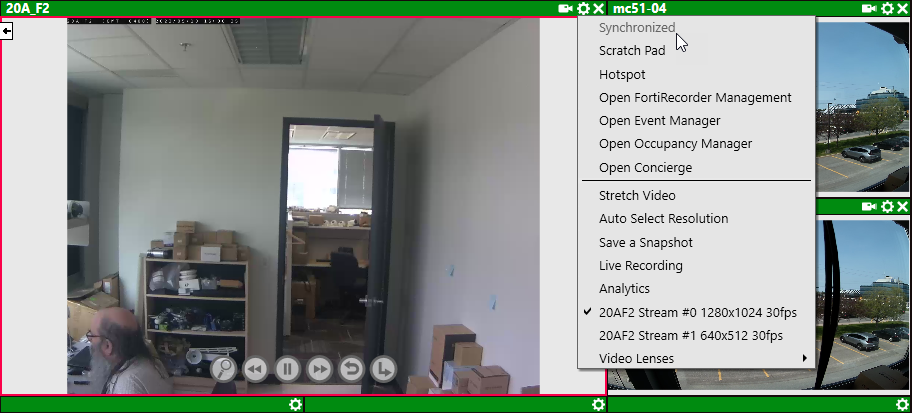 Synchronizing video | FortiCentral 7.0.0