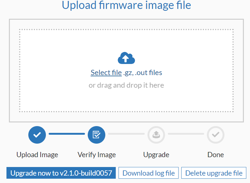 Upgrade via GUI | FortiAIOps 2.1.0 | Fortinet Document Library