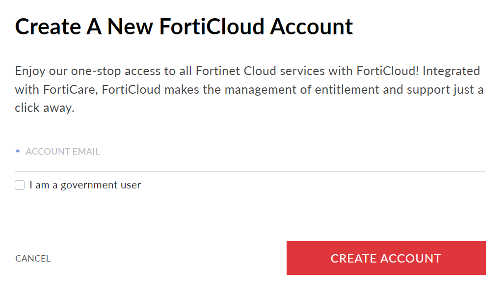 Registering on FortiCloud | FortiEdge Cloud 24.3.0 | Fortinet Document Library
