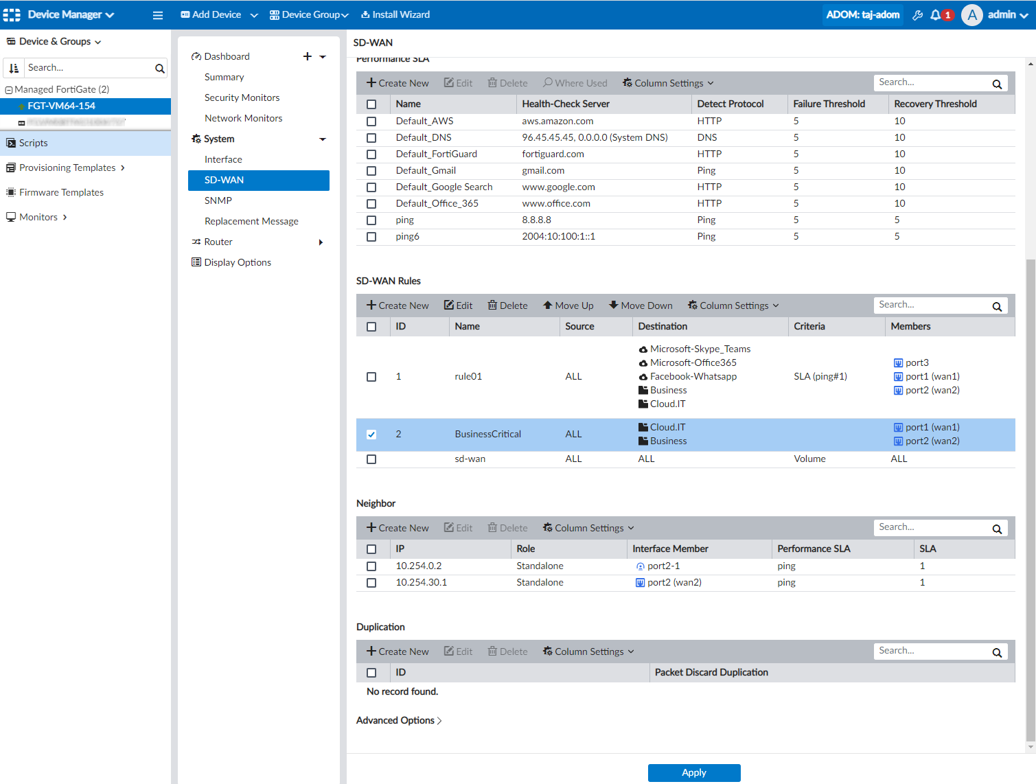SD-WAN New Features | FortiGate / FortiOS 7.2.0 | Fortinet ...