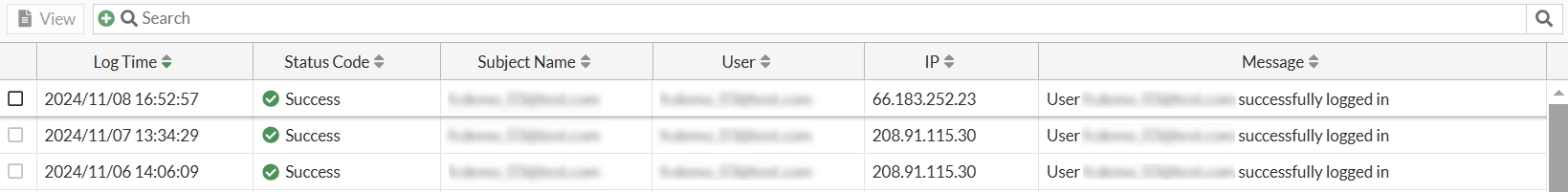 Viewing audit logs | FortiGate-as-a-Service | Fortinet Document Library