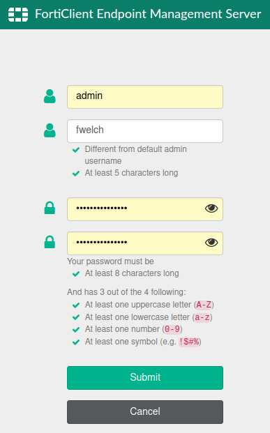 Starting FortiClient EMS and logging in | FortiClient 7.4.0 | Fortinet ...