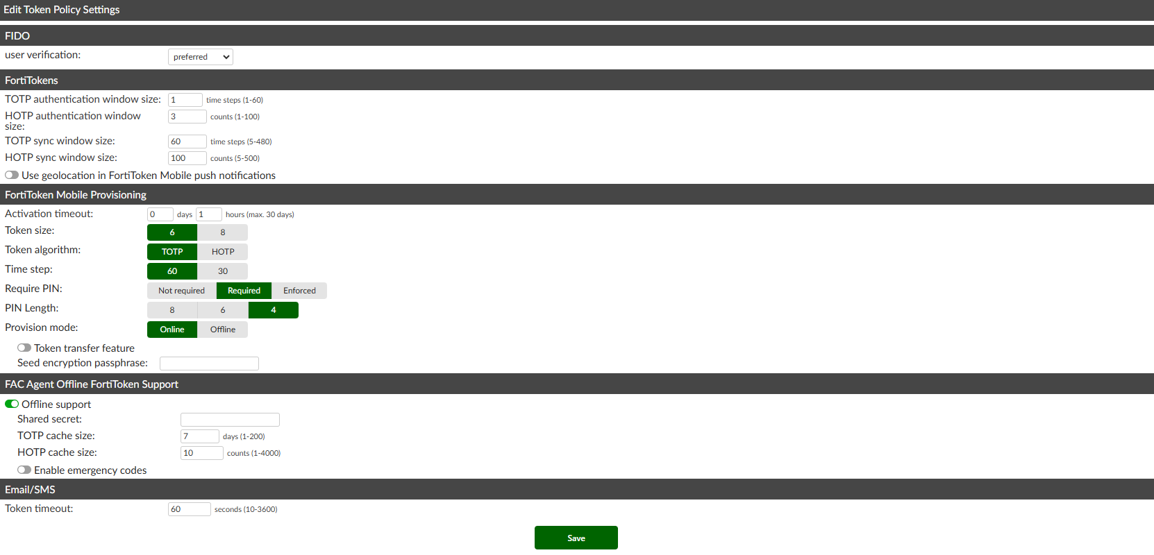 Tokens | FortiAuthenticator 6.6.5 | Fortinet Document Library