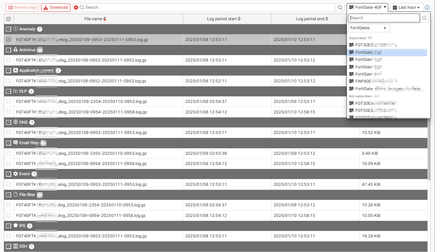 Logs | FortiGate Cloud | Fortinet Document Library