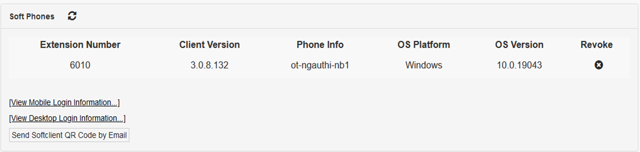 Displaying FortiFone softclient details | FortiVoice 7.0.6 | Fortinet ...