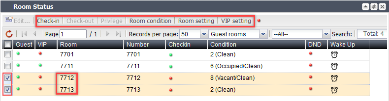 Managing the hotel room status | FortiVoice 7.0.6 | Fortinet Document ...