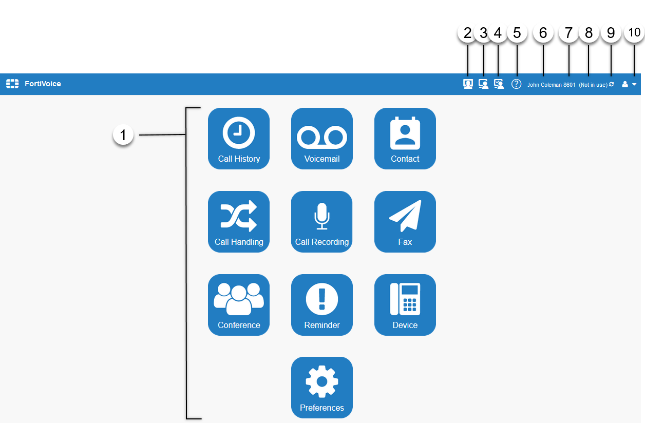 Navigating the FortiVoice user portal | FortiVoice 7.0.6 | Fortinet ...