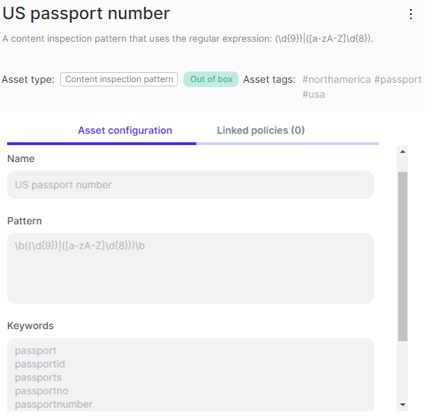 Content inspection patterns | FortiDLP Policies 8.2.1 | Fortinet ...