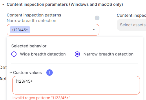 Content inspection patterns | FortiDLP Policies 8.2.1 | Fortinet ...