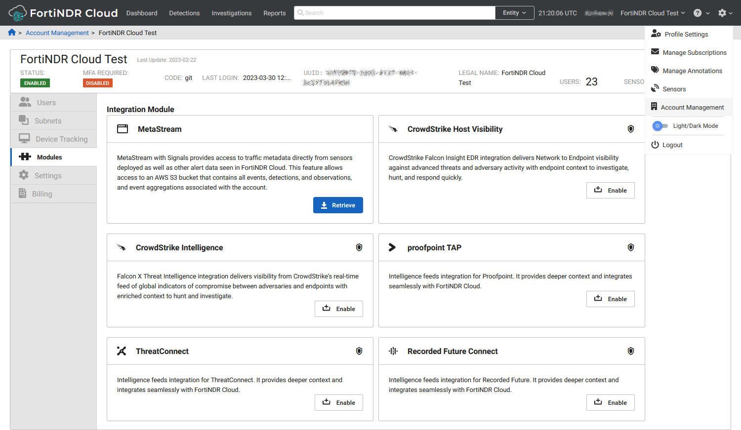 CrowdStrike Falcon | FortiNDR Cloud 2024.5.0 | Fortinet Document Library