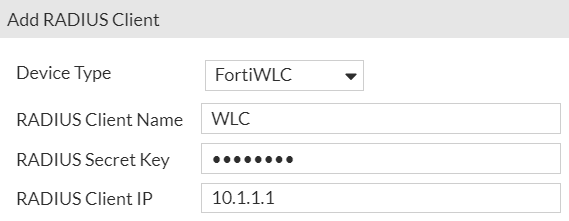 Configuring RADIUS Clients | FortiPresence 24.1.a | Fortinet Document ...