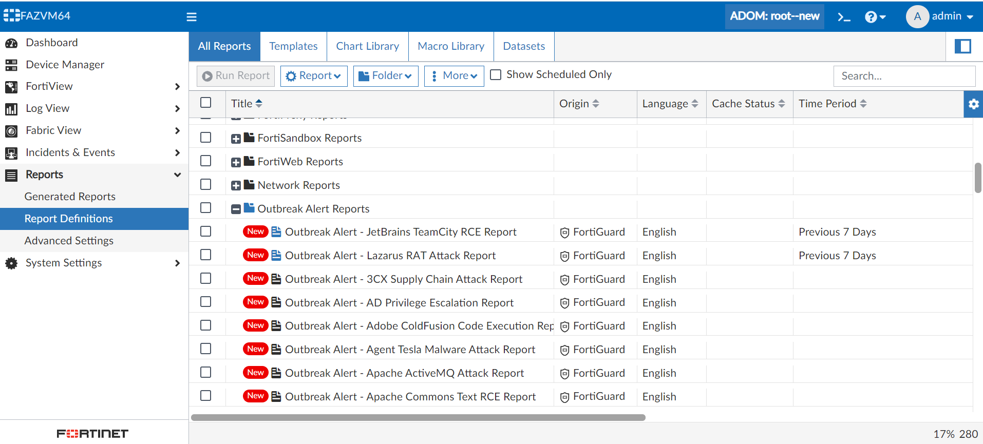 Outbreak Alerts | FortiAnalyzer 7.4.3 | Fortinet Document Library