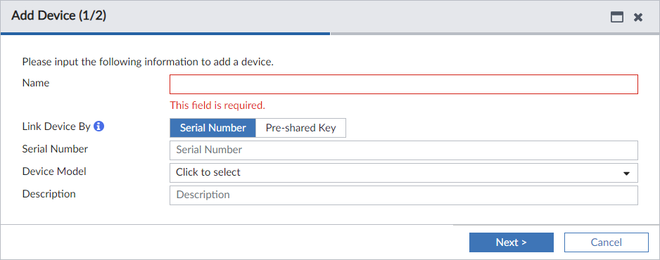 Adding devices using the wizard | FortiAnalyzer 7.4.3 | Fortinet ...