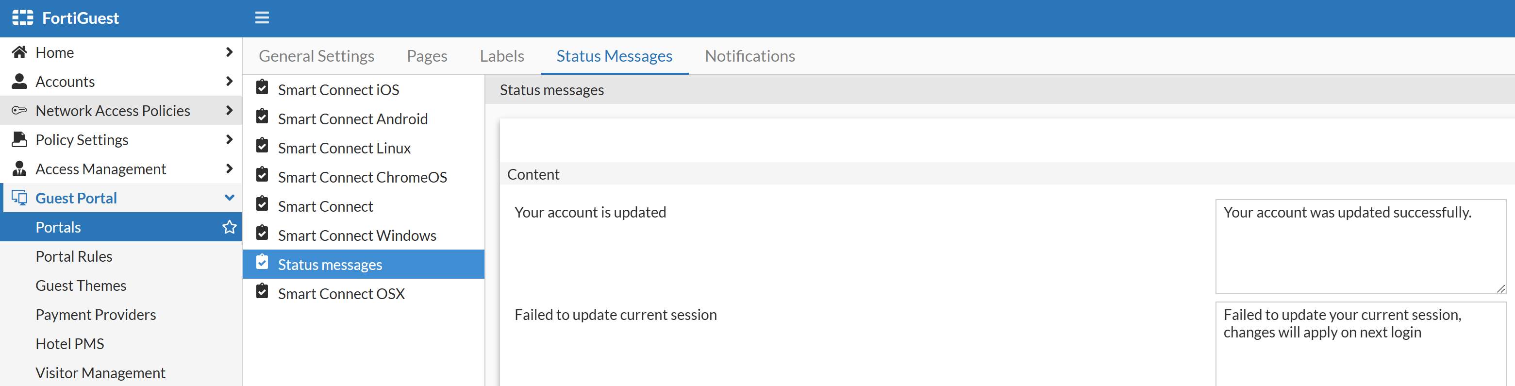 Configuring Restriction Information Page | FortiGuest 2.0.0 | Fortinet ...