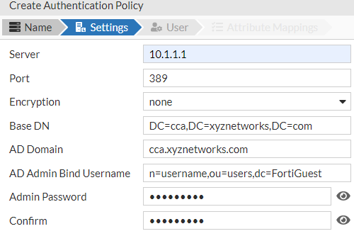 Microsoft Active Directory | FortiGuest 2.0.0 | Fortinet Document Library