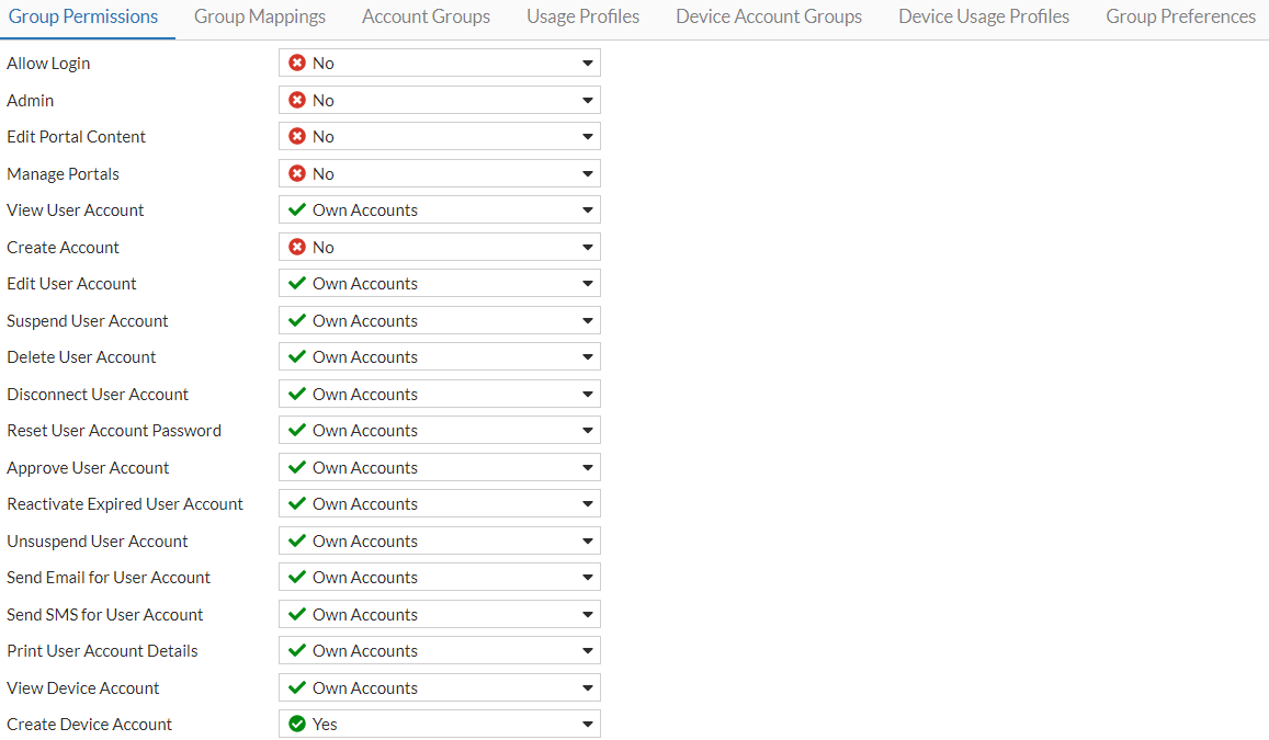 Admin Groups | FortiGuest 2.0.0 | Fortinet Document Library