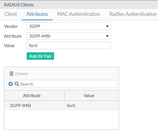 RADIUS Clients | FortiGuest 2.0.0 | Fortinet Document Library