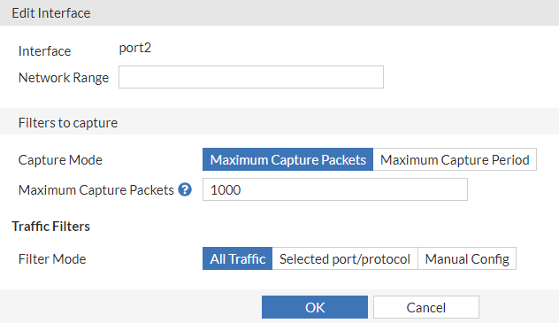 Packet Capture | FortiGuest 2.0.0 | Fortinet Document Library