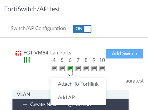 Attaching a FortiSwitch model to FortiGate | FortiManager 7.0.1