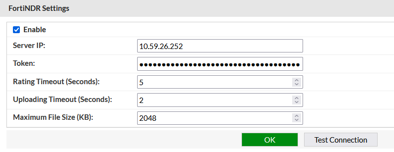 FortiSandbox integration (FortiSandbox 4.0.1 and higher) | FortiNDR 7.4 ...