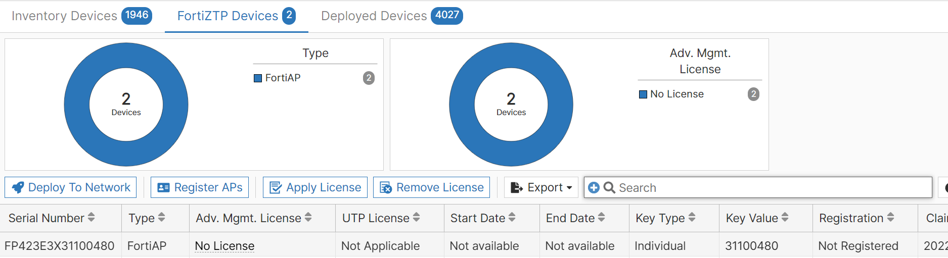 User Interface Overview Fortilan Cloud 23 1 0