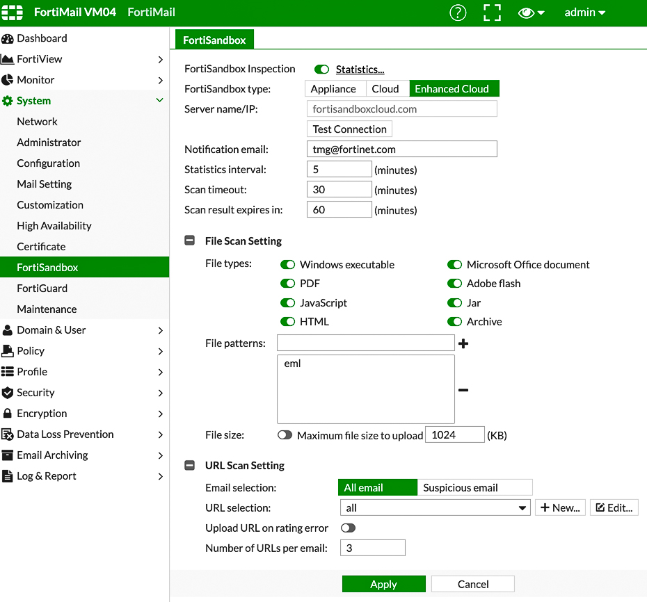 Integrating Security Fabric | FortiSandbox Cloud 22.2.4134 | Fortinet ...