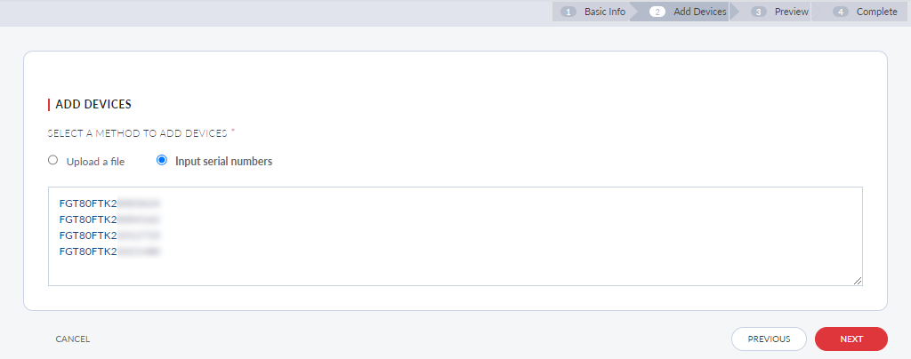 Bulk Registration | FortiCloud Services 25.1.0 | Fortinet Document Library