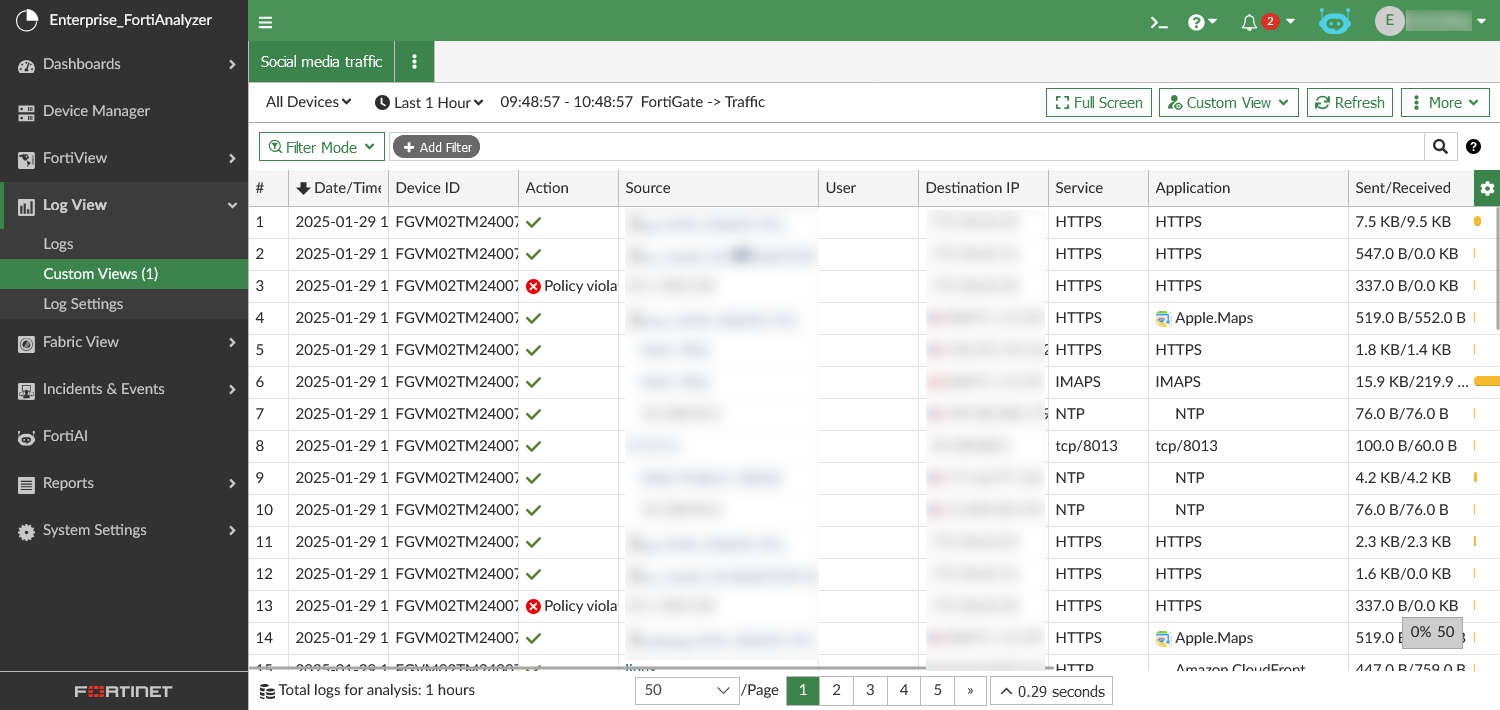 User experience improvements for Log View 7.6.2 | FortiAnalyzer 7.6.0 ...
