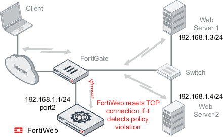 Planning the network topology | FortiWeb 6.1.4 | Fortinet Document Library