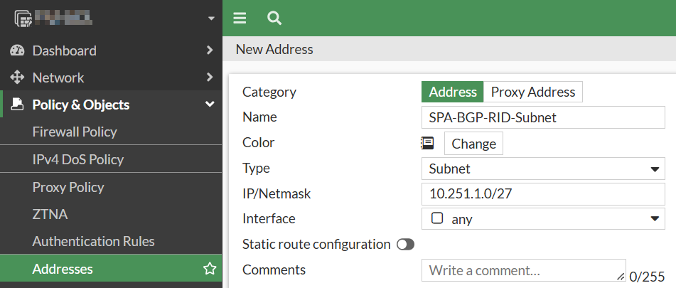 Restricting access using a FortiGate SPA hub/spoke policy | FortiSASE ...