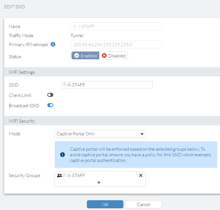 Example: Configuring a captive portal only SSID for FortiAP | FortiSASE | Fortinet Document Library