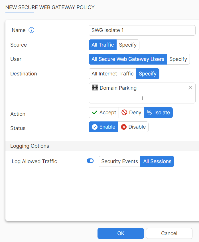 Example: Configuring RBI with SWG | FortiSASE | Fortinet Document Library