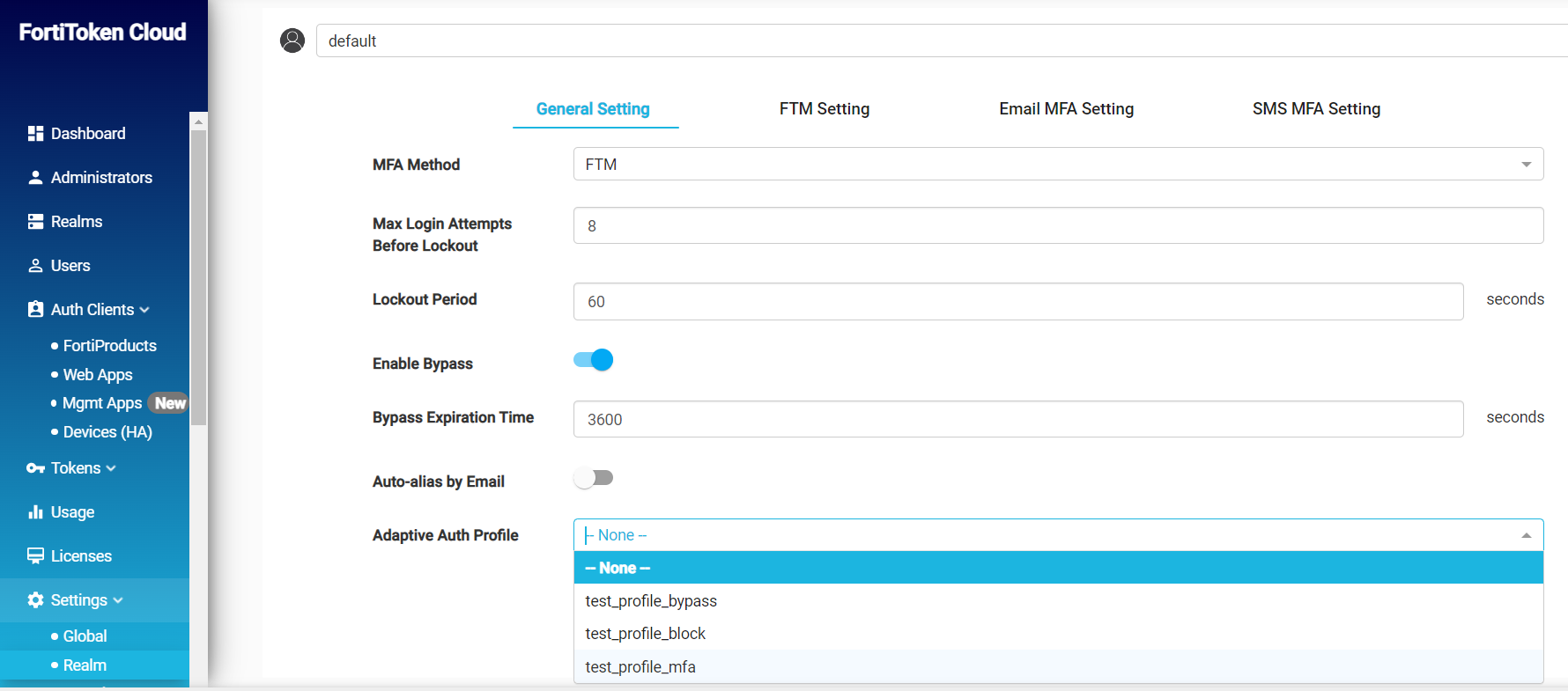 Control risky conditions | FortiToken Cloud 23.1.a
