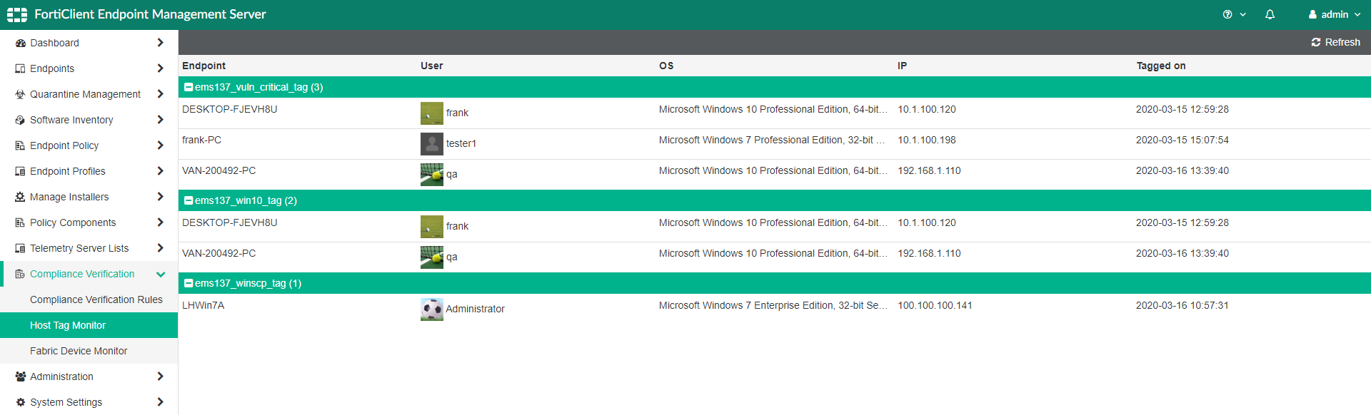 Synchronizing FortiClient EMS tags and configurations | FortiGate ...