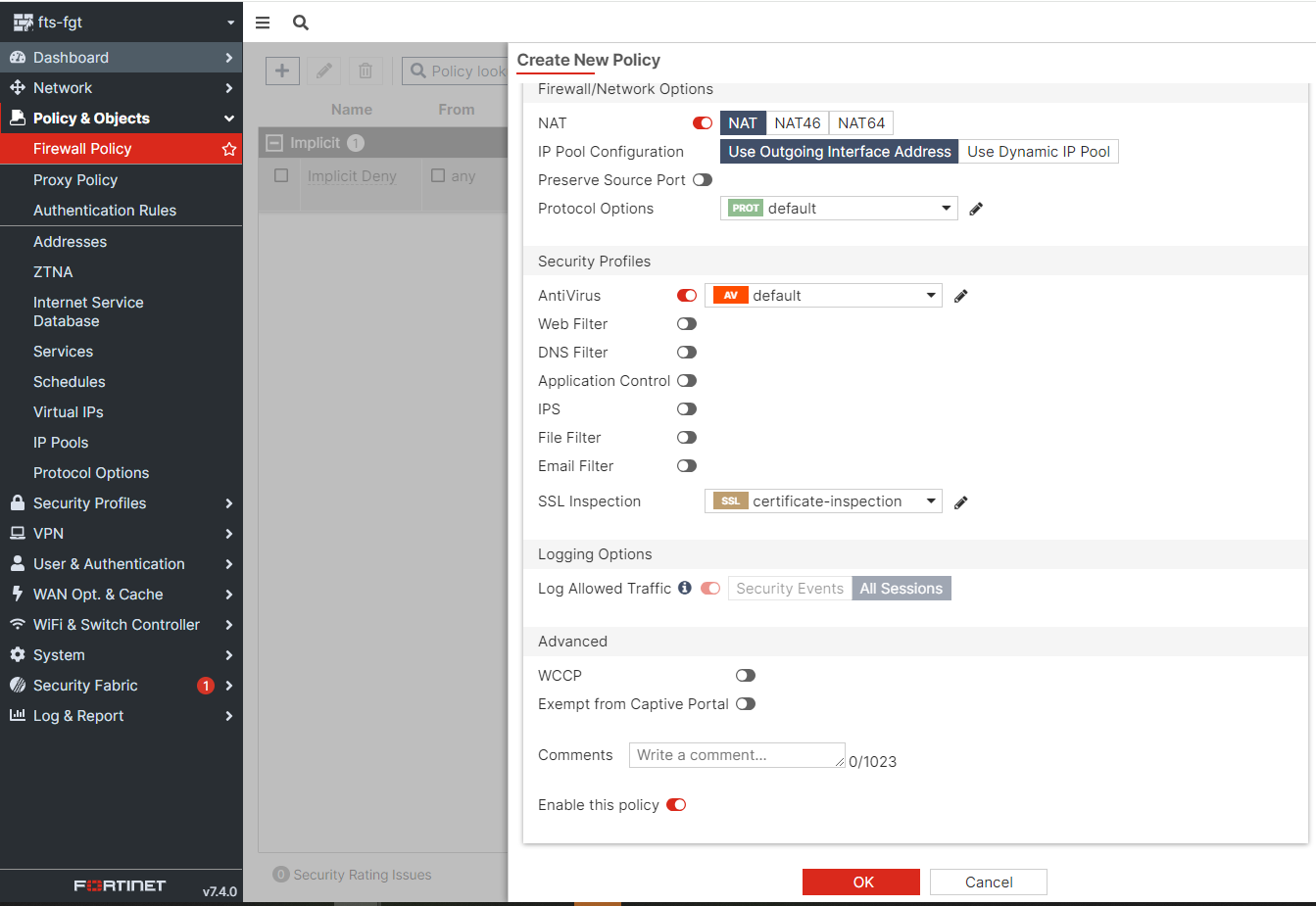 FortiGate integration (integrated mode with FOS 6.2 and higher) | FortiNDR 7.4.6 | Fortinet ...