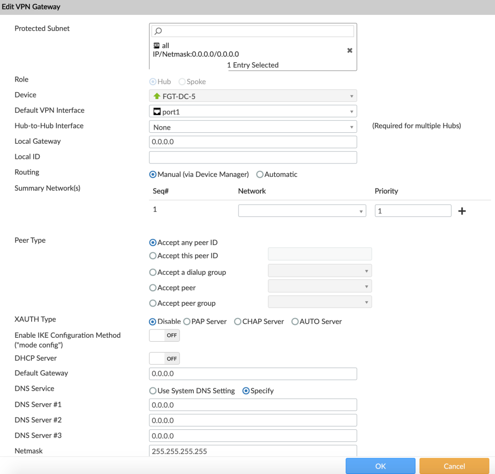 Configuring the VPN manager | FortiManager 6.2.0 | Fortinet Document ...