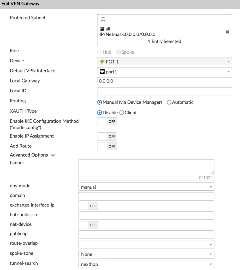 Configuring the VPN manager | FortiManager 6.2.0 | Fortinet Document ...