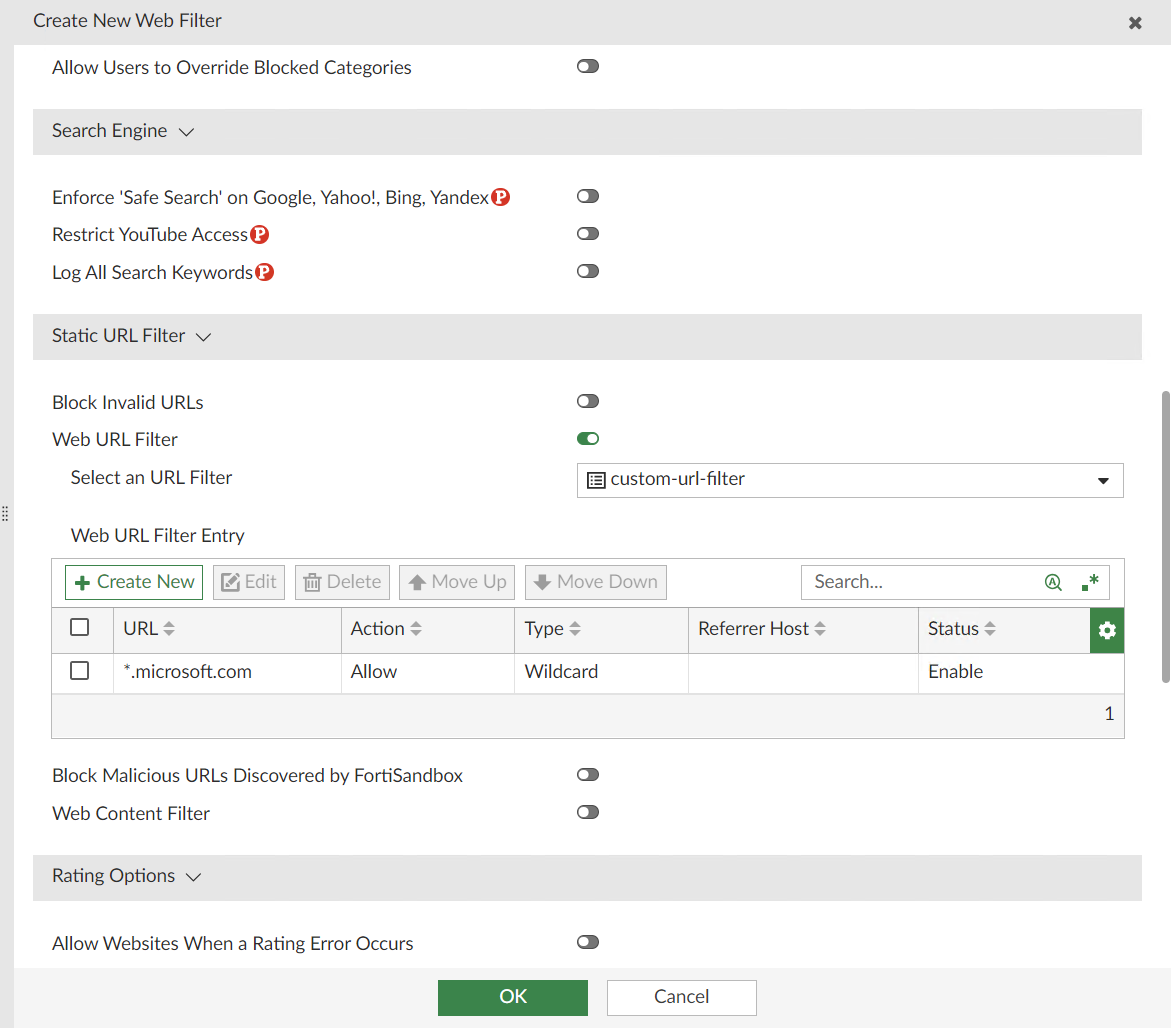 Creating and applying a new CASB profile to Web Filter profile | FortiSASE | Fortinet Document ...