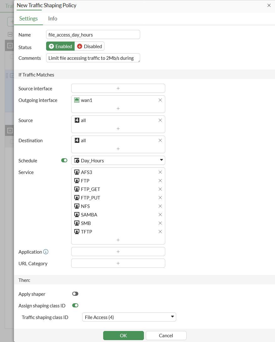 Interface-based traffic shaping profile | FortiGate / FortiOS 7.6.4 ...