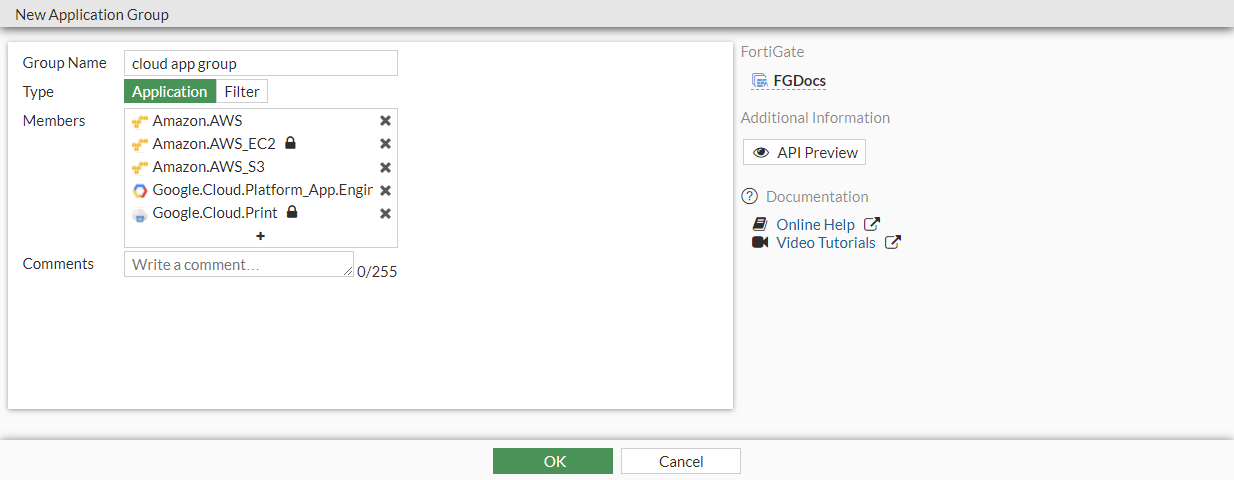Application groups in traffic shaping policies | FortiGate / FortiOS 7. ...
