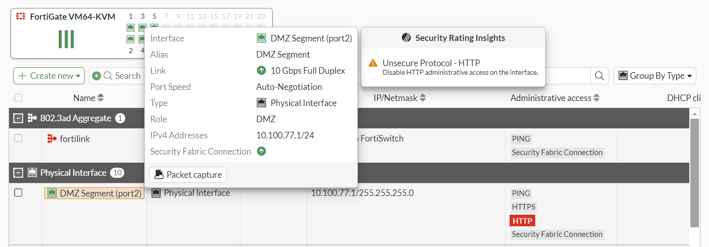 Security rating insights | FortiGate / FortiOS 7.6.4 | Fortinet ...