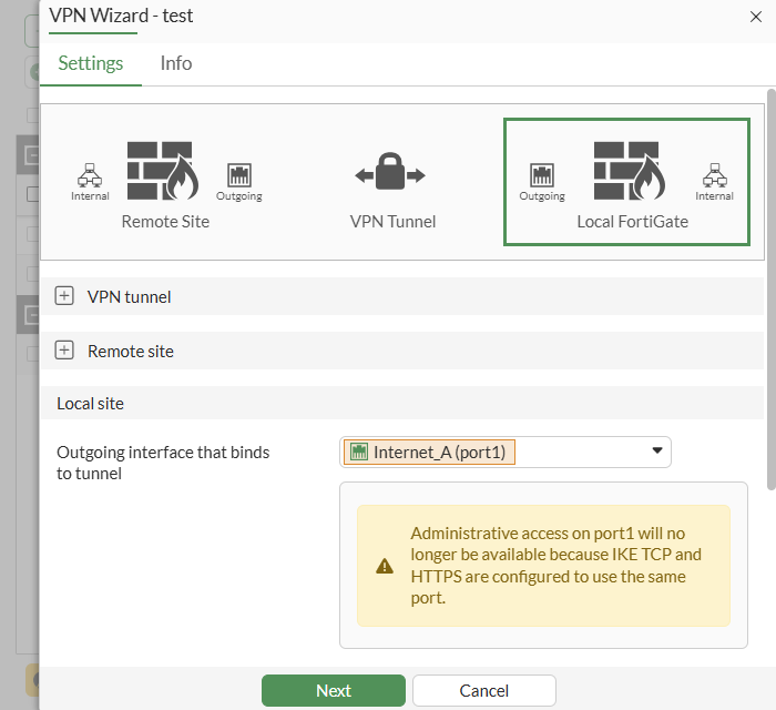 GUI warnings for IKE-TCP port conflicts | FortiGate / FortiOS 7.6.4 ...