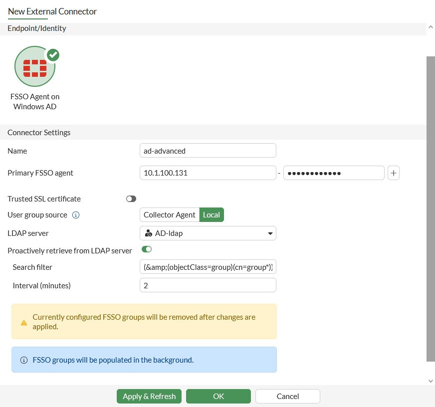 Use Active Directory objects directly in policies | FortiGate / FortiOS ...